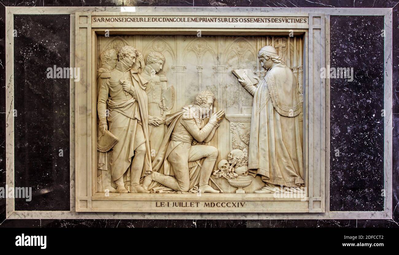 France, Morbihan (56), Brech, bas relief du Mausol?e des martyrs de la ...