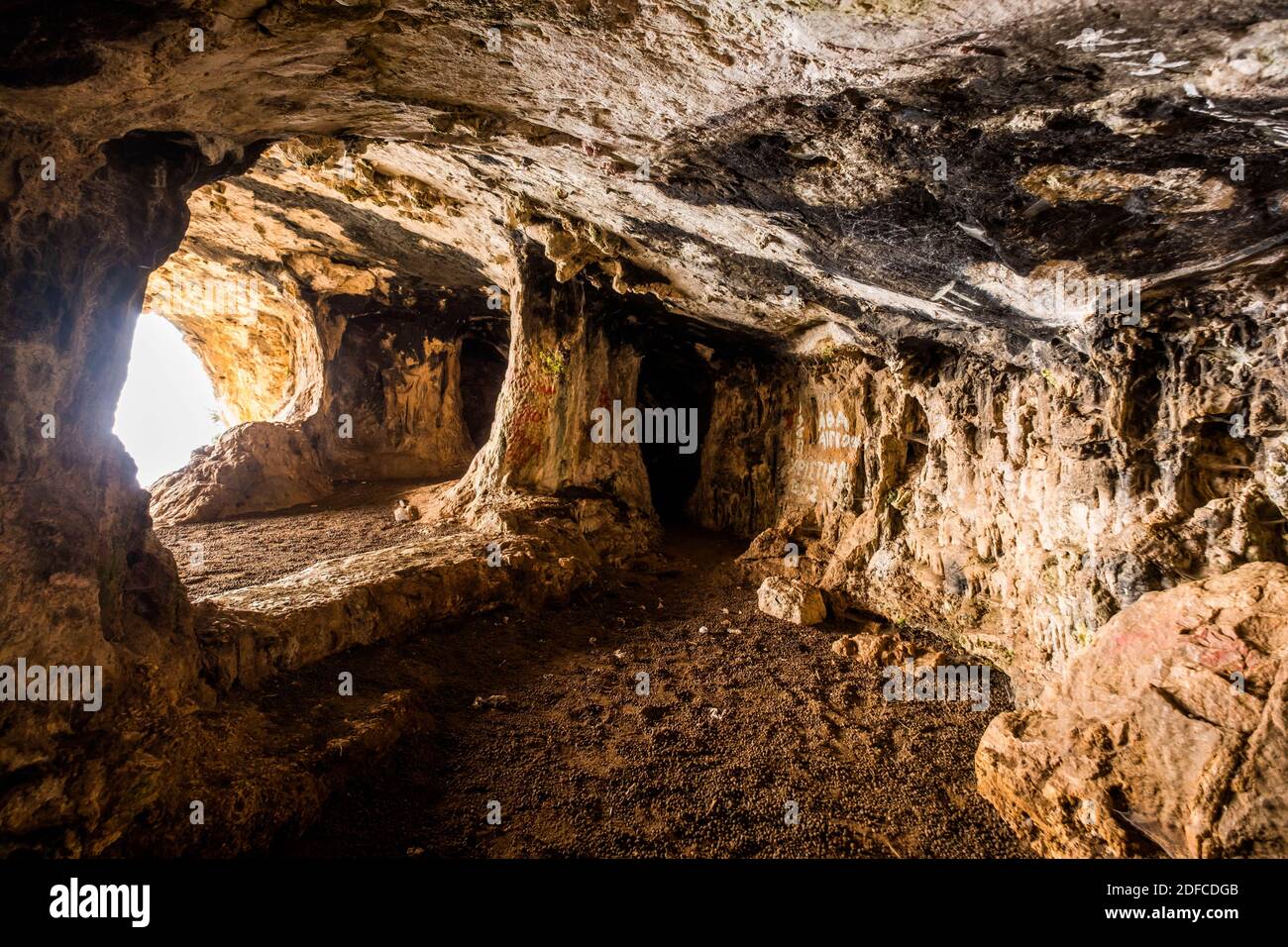 Greece, Crete, Acroterra, Stavros, Lera cave Stock Photo - Alamy