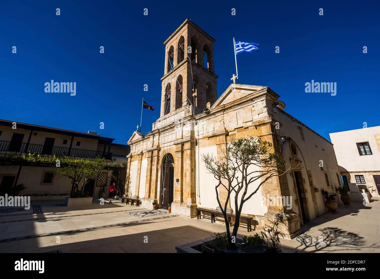 Greece, Crete, Kolimbari, Rodopou Peninsula, orthodox monastery Gonia ...