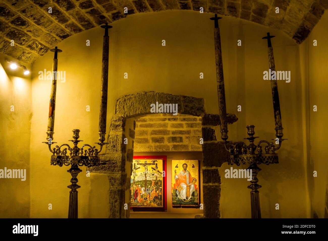 Greece, Crete, Kolimbari, orthodox monastery Gonia Odigitria, Rodopou ...