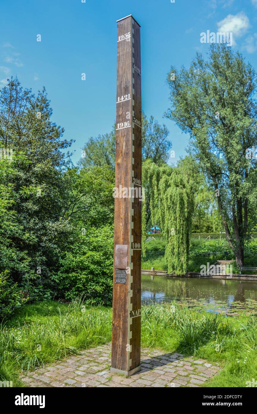 Amsterdam Ordnance Datum At Amsterdam The Netherlands 2018 Stock Photo ...