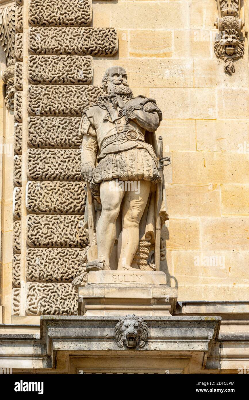 France, Paris, Louvre Palace, Napoleon courtyard, Beauvais rotunda ...