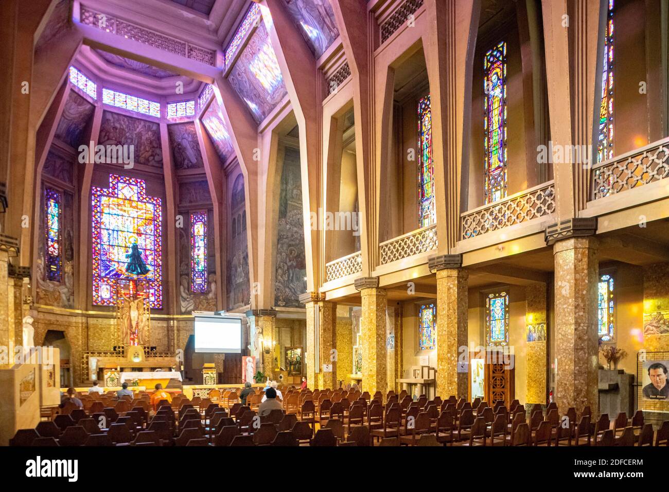 France, Paris, Art Deco style catholic church Saint Jean de Bosco (1938 ...