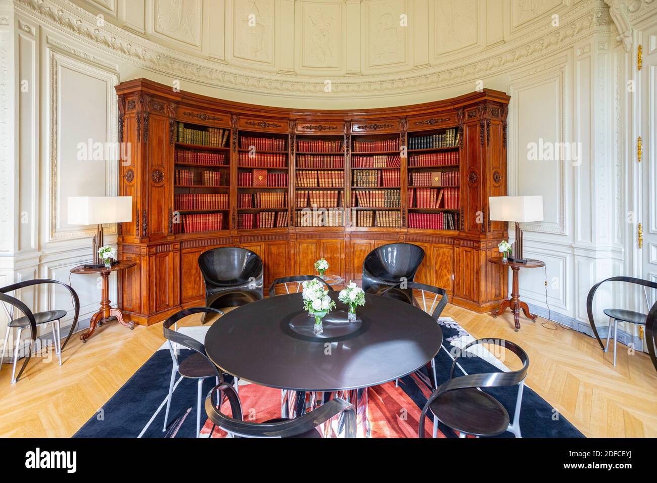 France, Paris, Elysee Palace, Heritage Day, Napoleon III library Stock ...