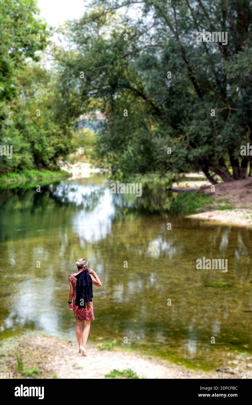 France, Meuse, Meuse river at Chateau de Monthairons Stock Photo - Alamy