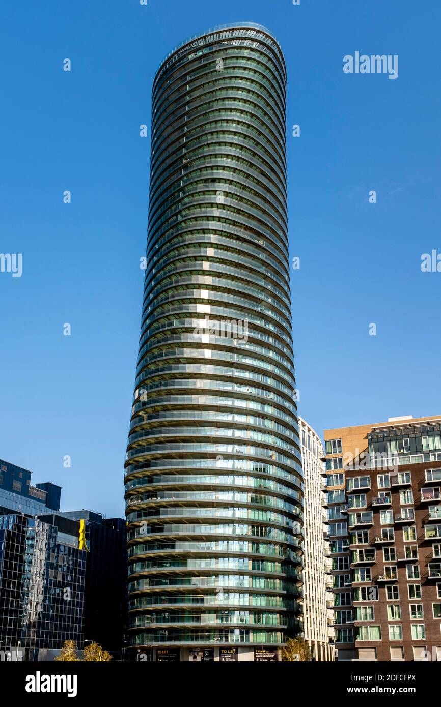 The Arena Tower At Baltimore Wharf, Isle Of Dogs, London, UK Stock ...