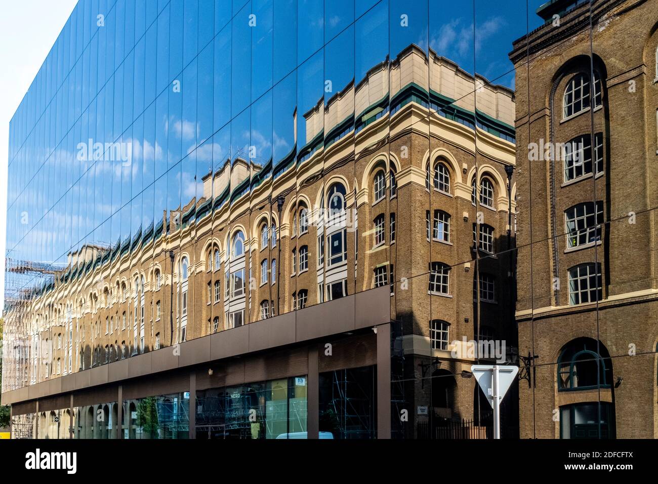 London Architecture Reflected In A Glass Building, London Bridge City ...