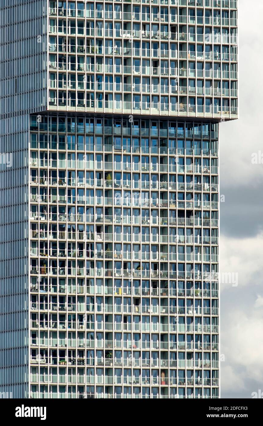 Rotterdam, The Netherlands, September 6, 2020: middle section of the ...