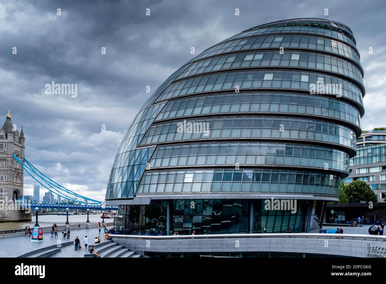 City Hall (London Assembly Building) On A Cloudy Day, London, UK Stock ...