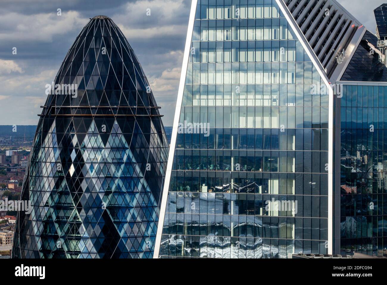 An Elevated View Of The City of London Skyline, London, UK Stock Photo ...