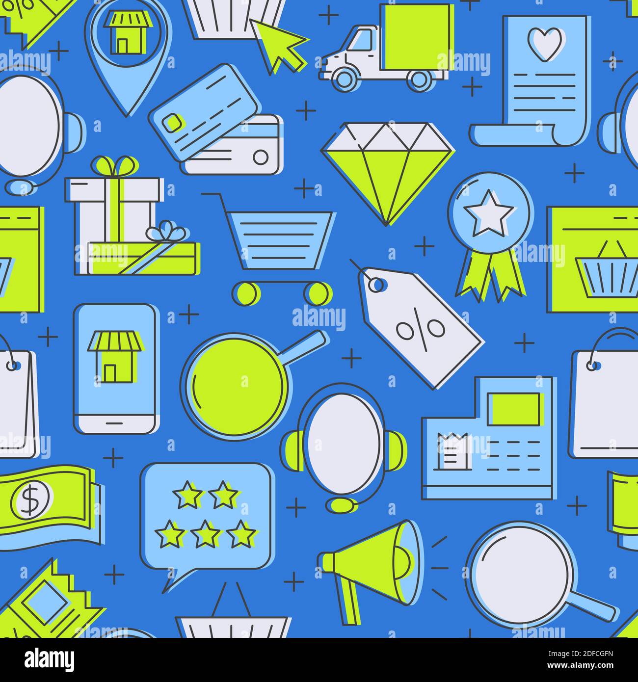 Ecommerce online shopping seamless background hi-res stock photography ...