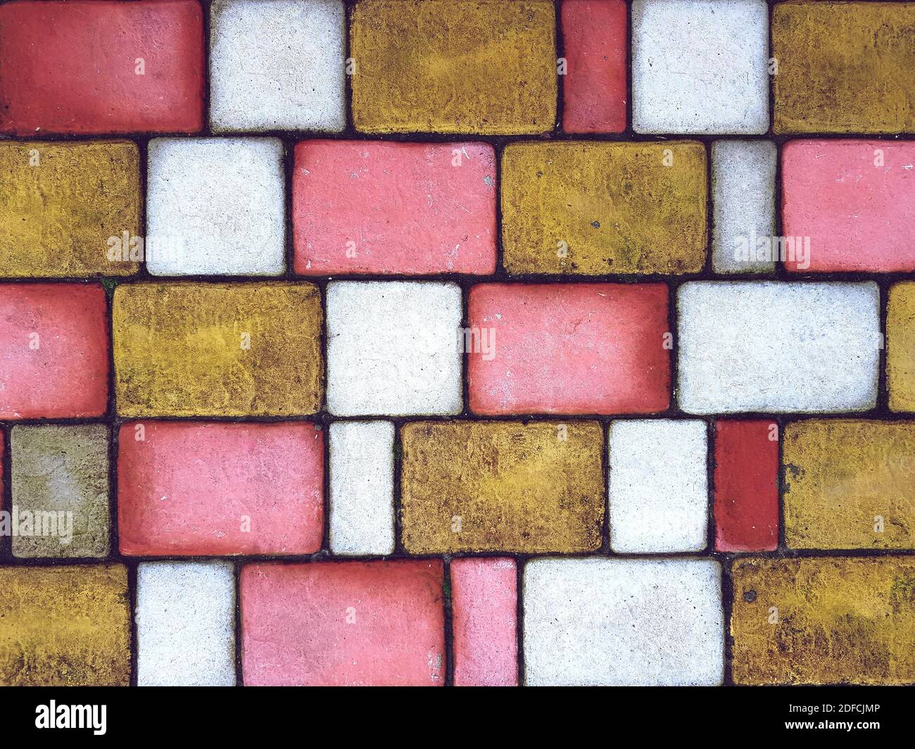 Background colorful mosaic tiles. Stone tiled floor Stock Photo - Alamy