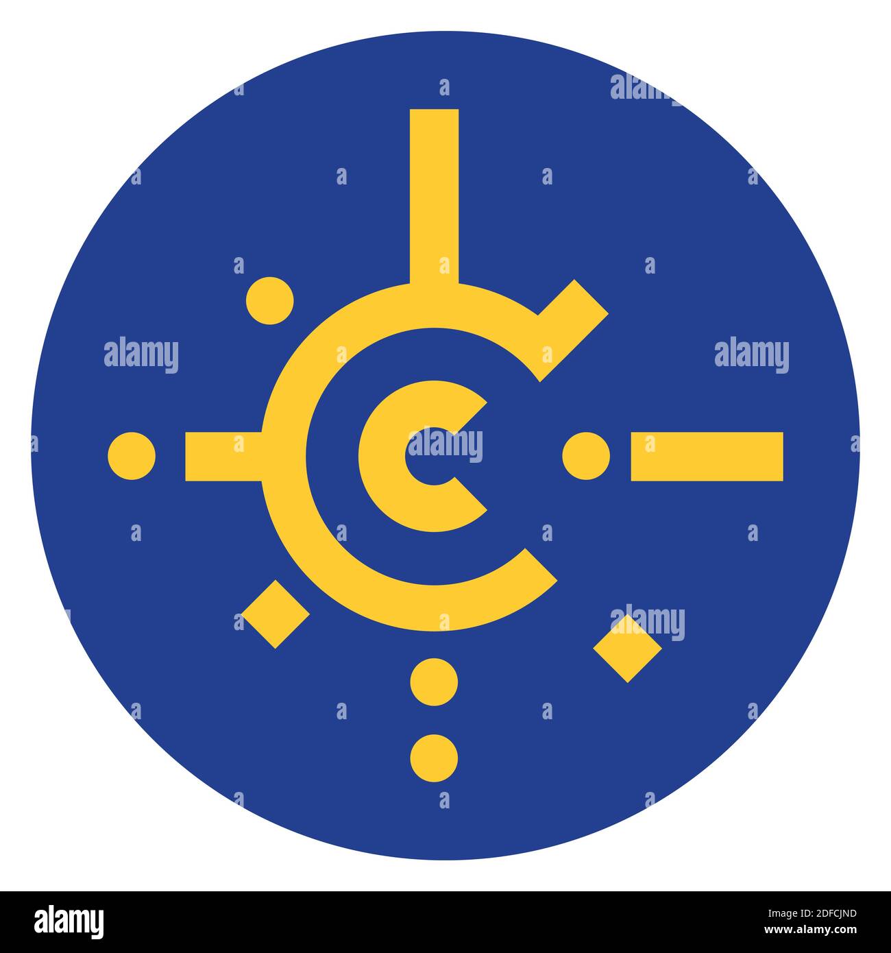 Round flag of CEFTA. Central European Free Trade Agreement. Vector ...
