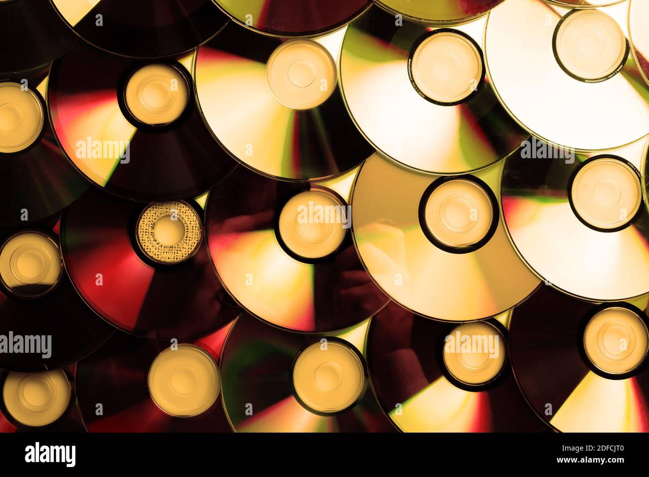 Compact CD discs collection. Background from a set of disks Stock Photo ...