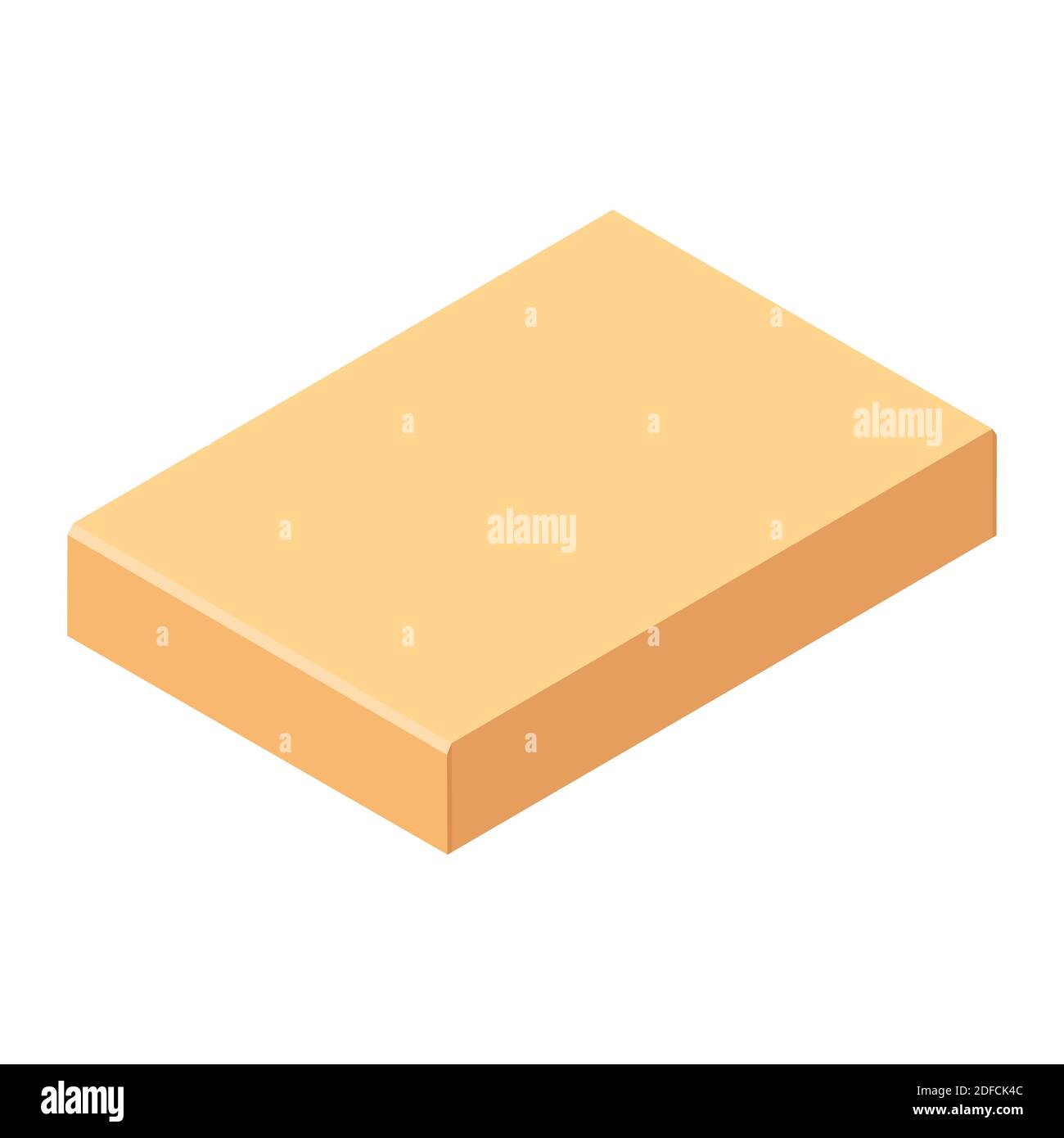 Closed cardboard box. Isolated on a white background. Vector ...