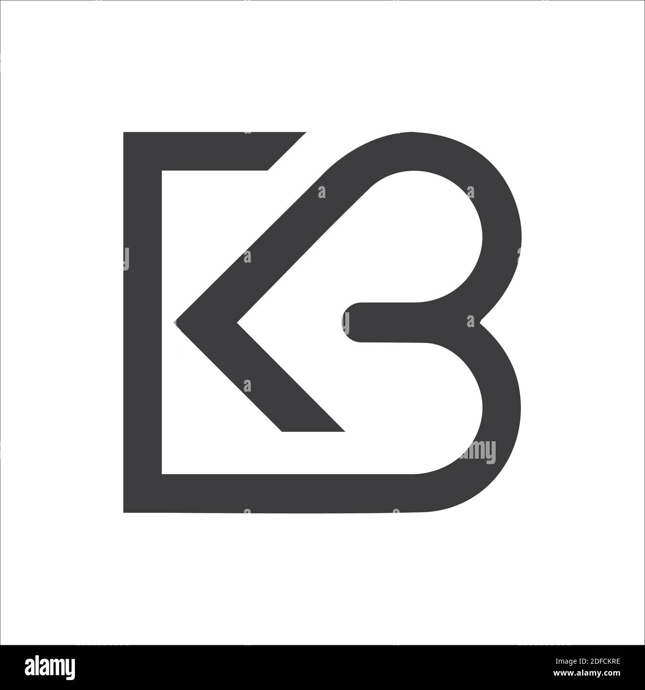 Initial letter bk logo or kb logo vector design template Stock Vector ...
