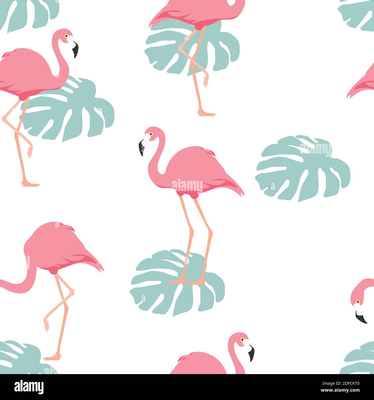 Tropical flamingo seamless pattern, background. Vector Stock Vector Image & Art - Alamy