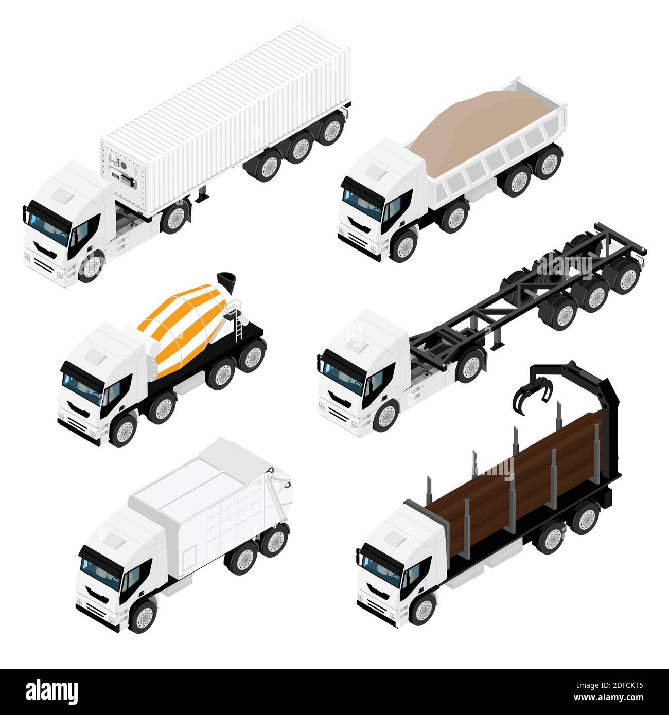 Big set of transport. Special machines for the construction work ...