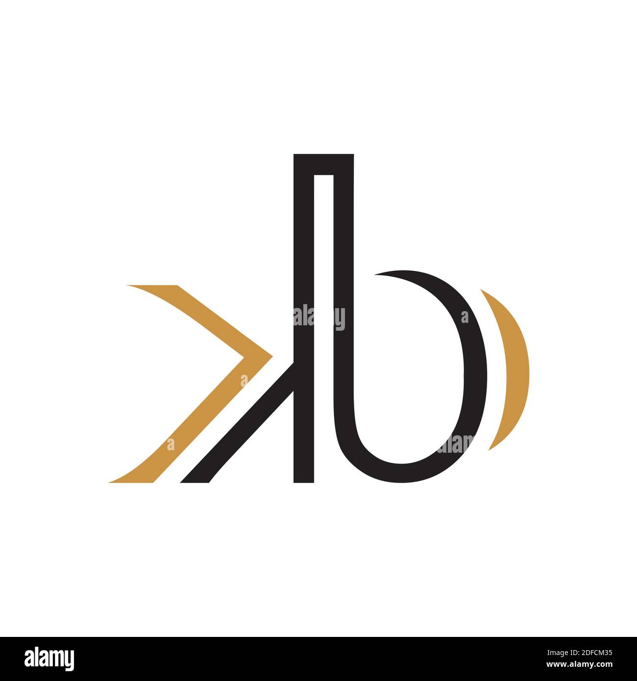 Initial letter bk logo or kb logo vector design template Stock Vector ...