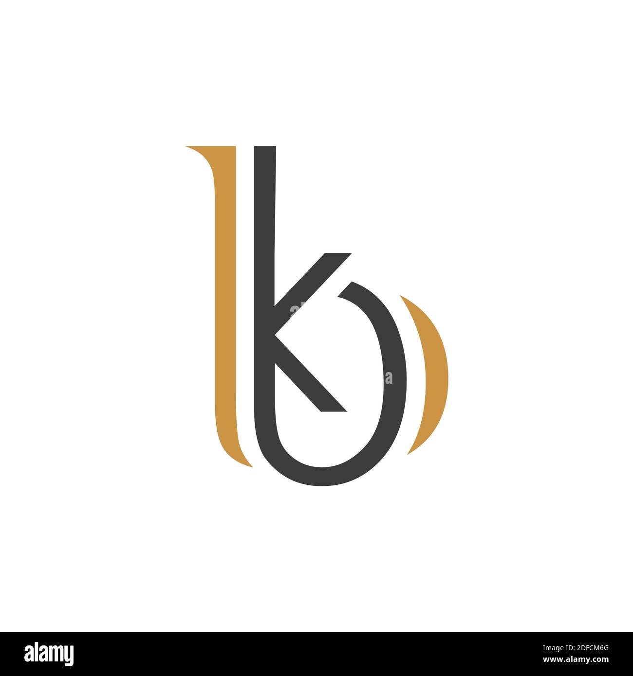 Initial letter bk logo or kb logo vector design template Stock Vector ...