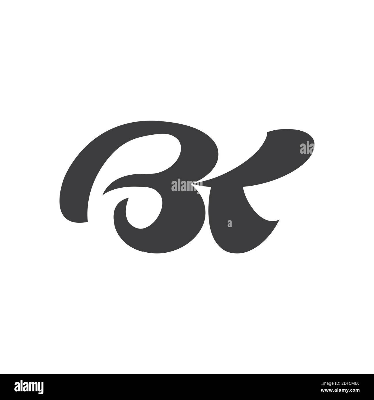 Initial letter bk logo or kb logo vector design template Stock Vector ...
