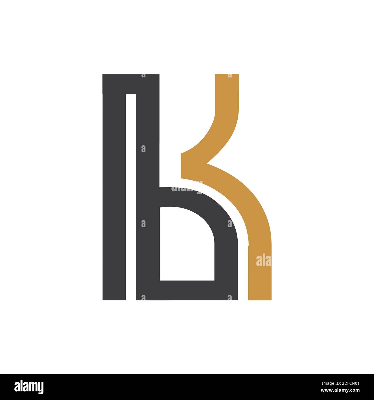Initial letter bk logo or kb logo vector design template Stock Vector ...