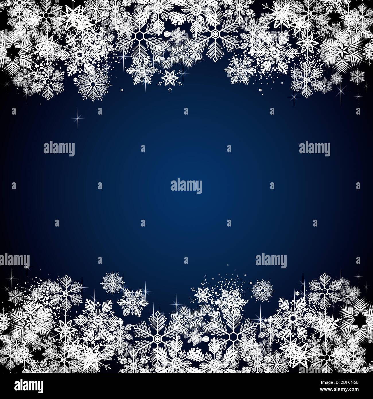 White winter snowflakes background illustration Stock Photo - Alamy