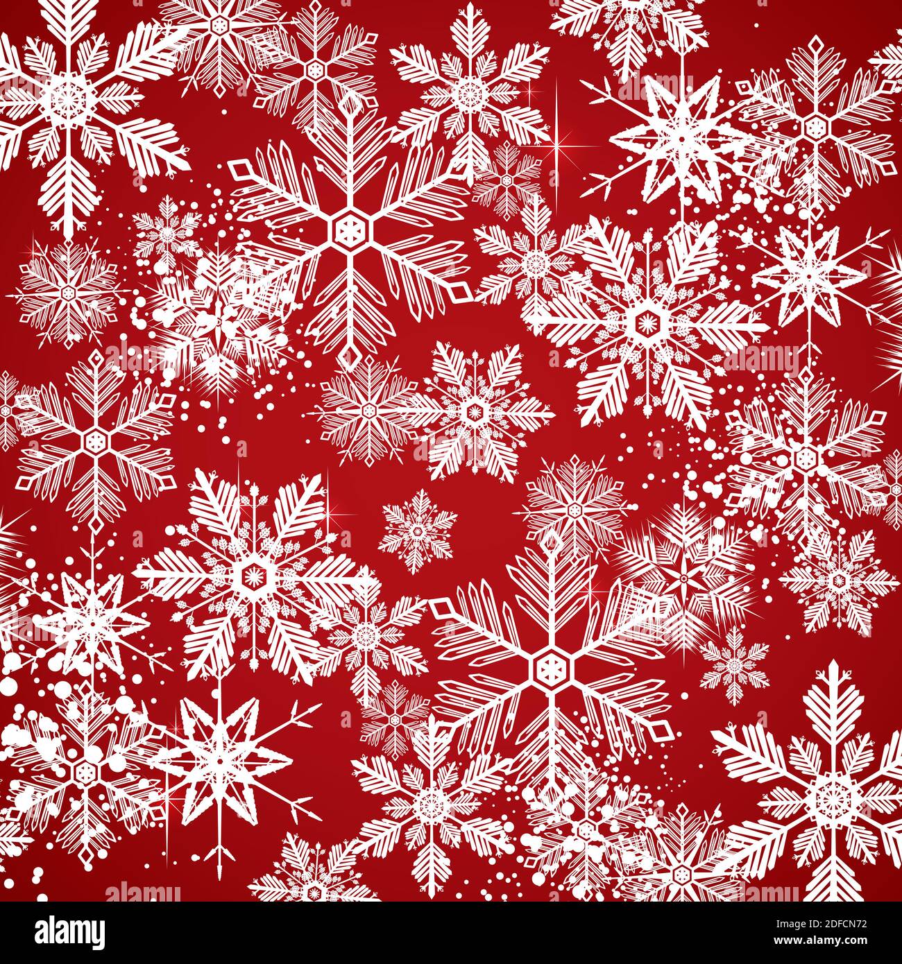 White winter snowflakes background illustration Stock Photo - Alamy