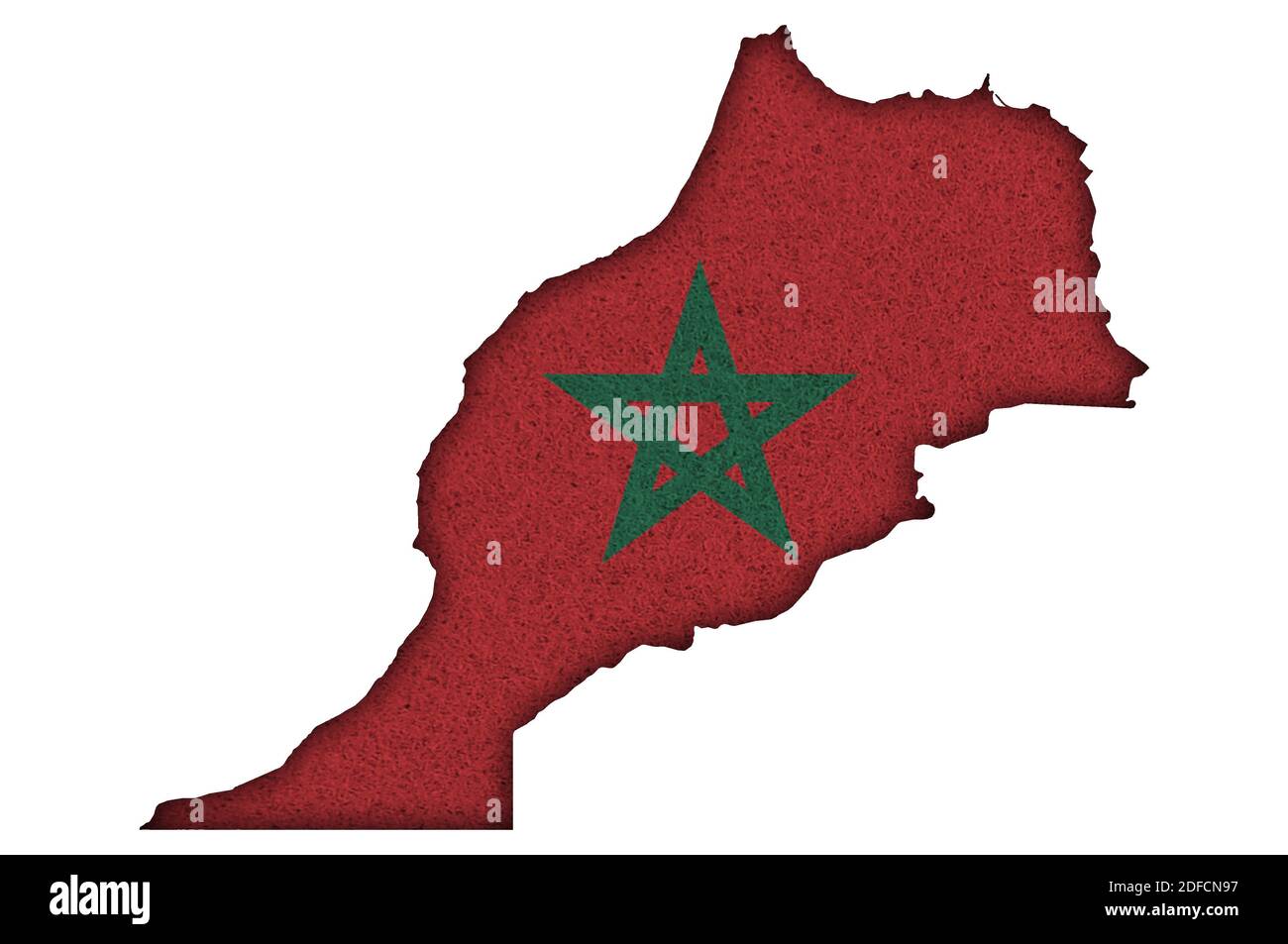 Map and flag of Morocco on felt Stock Photo - Alamy