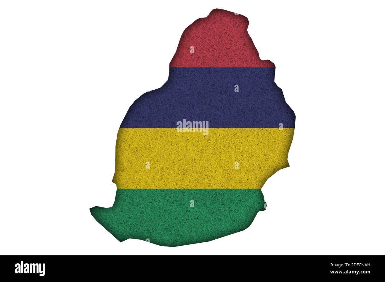 Map and flag of Mauritius on felt Stock Photo - Alamy