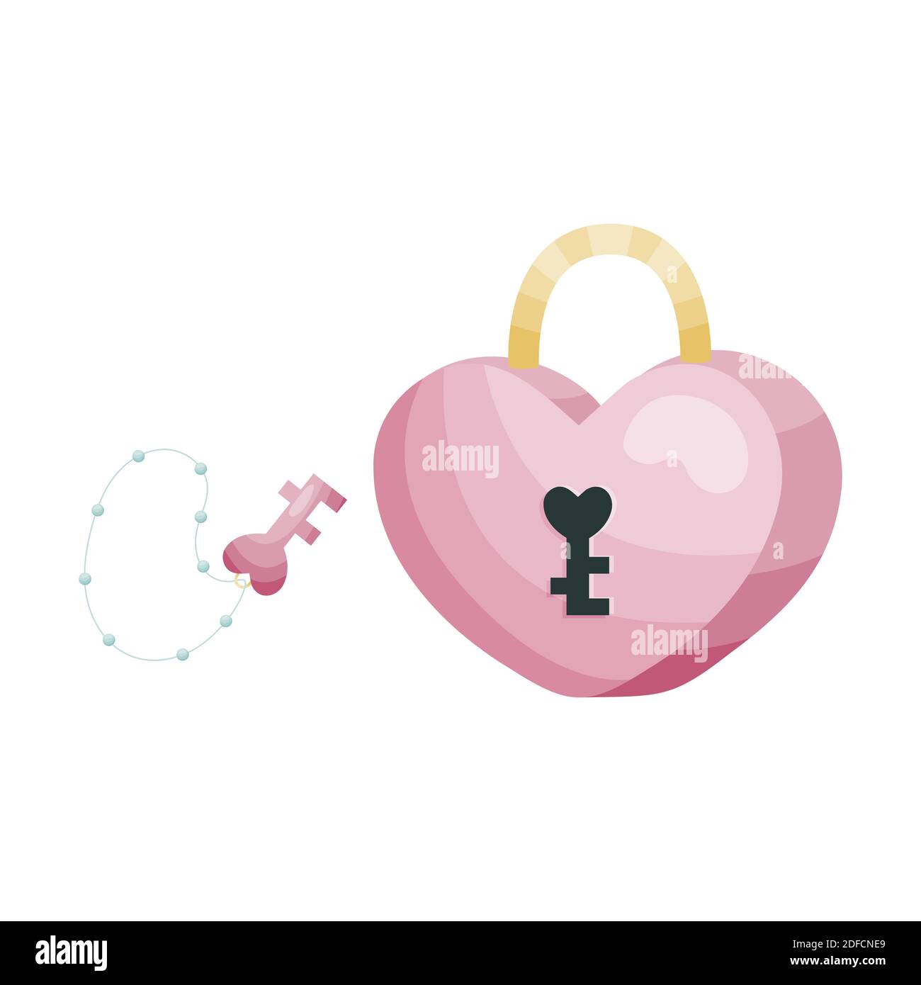Cartoon padlock and key hi-res stock photography and images - Alamy