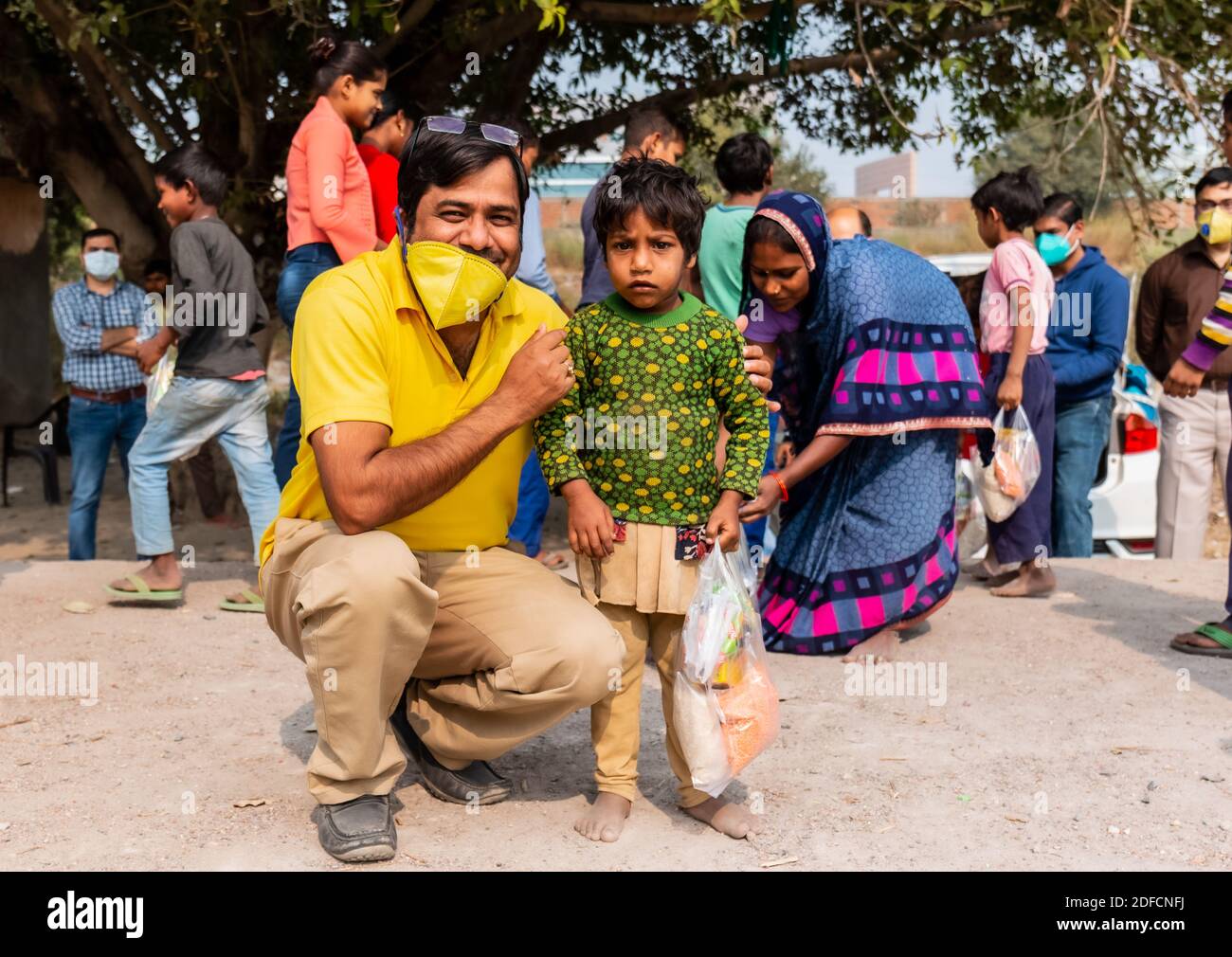 NOIDA, UTTAR PRADESH, INDIA - NOVEMBER 2020 : Indian teacher with ...