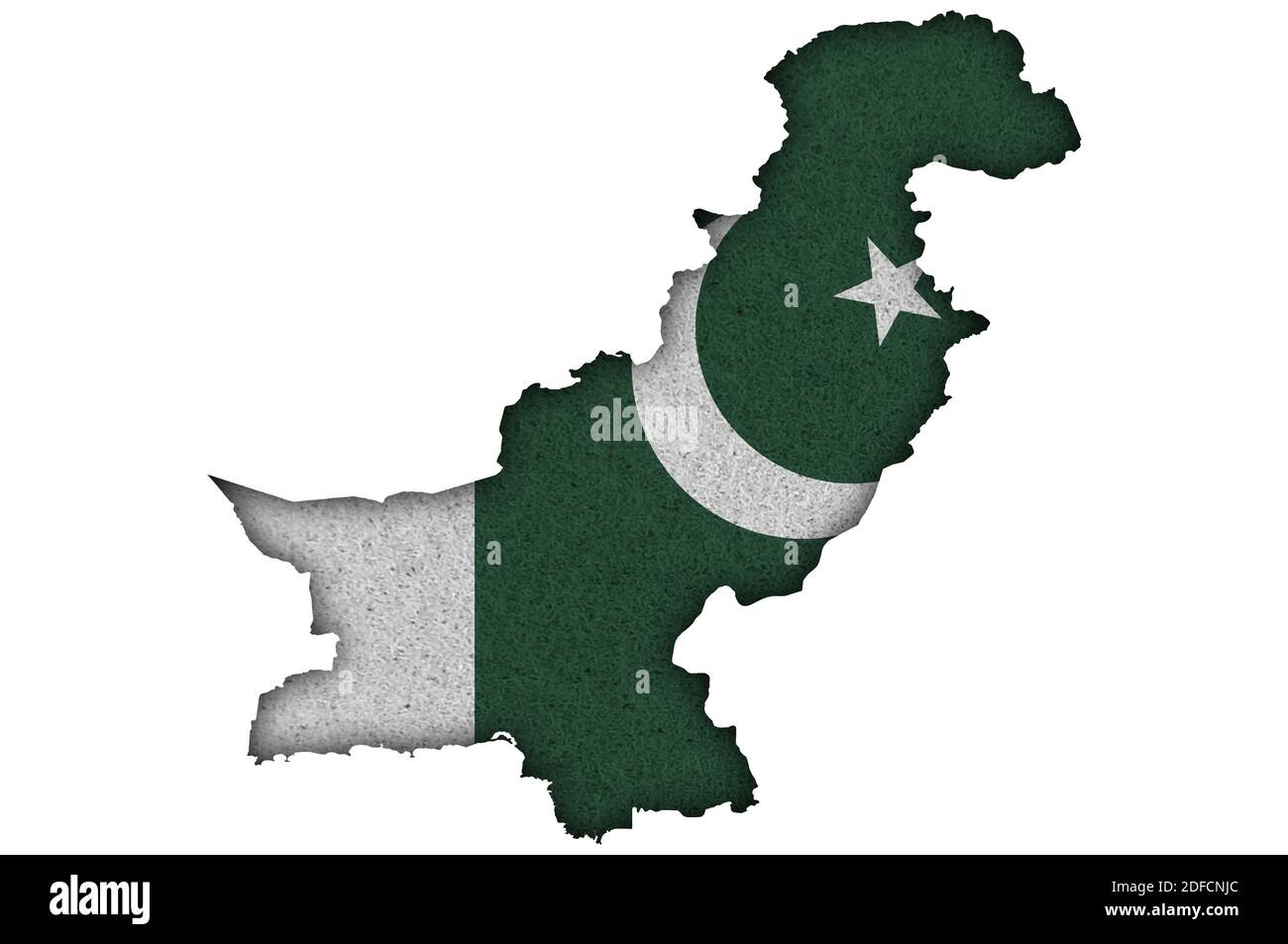 Map and flag of Pakistan on felt Stock Photo - Alamy