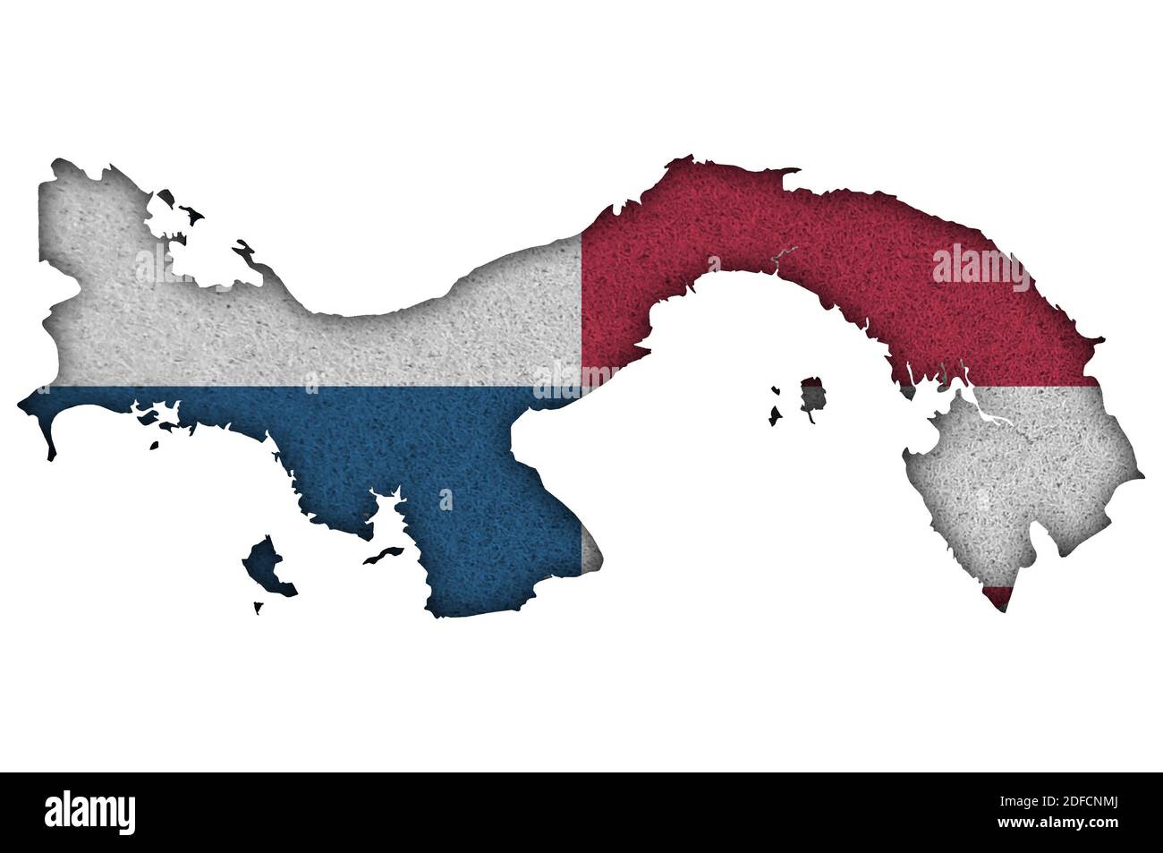 Map and flag of Panama on felt Stock Photo - Alamy