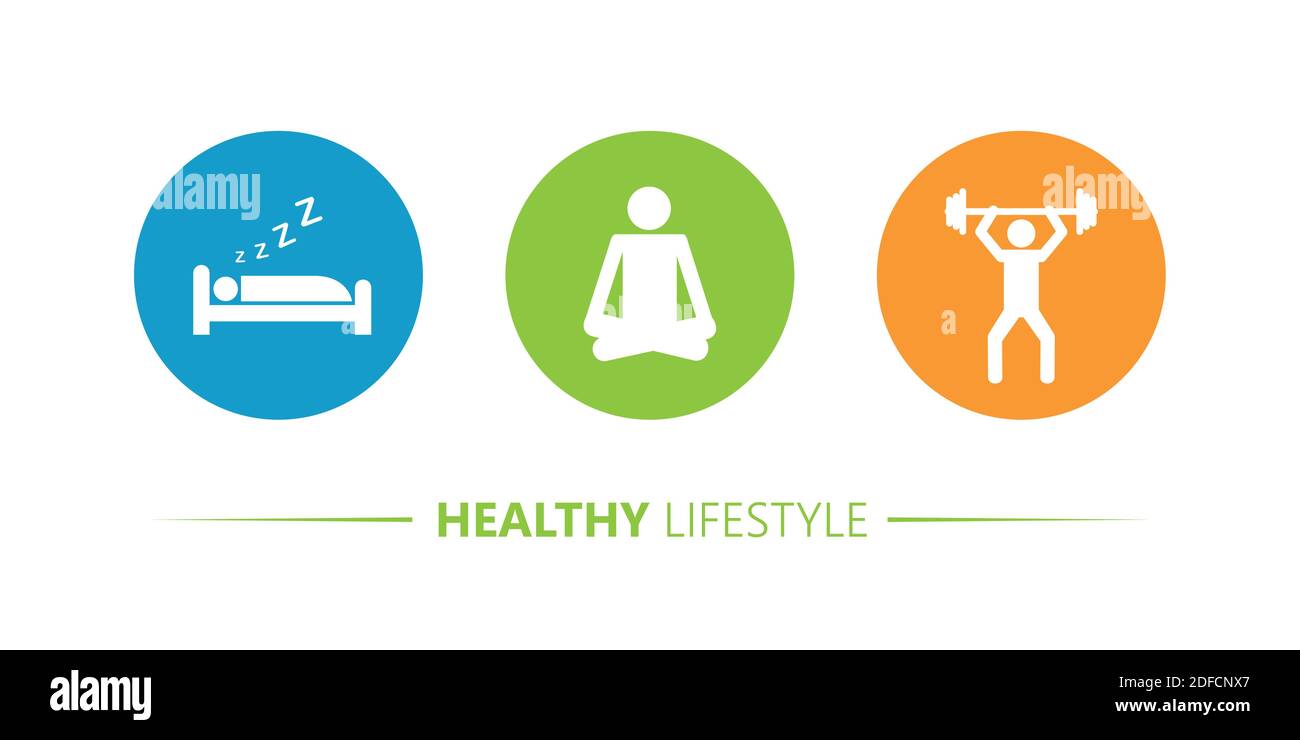 Healthy lifestyle pictogram hi-res stock photography and images - Alamy