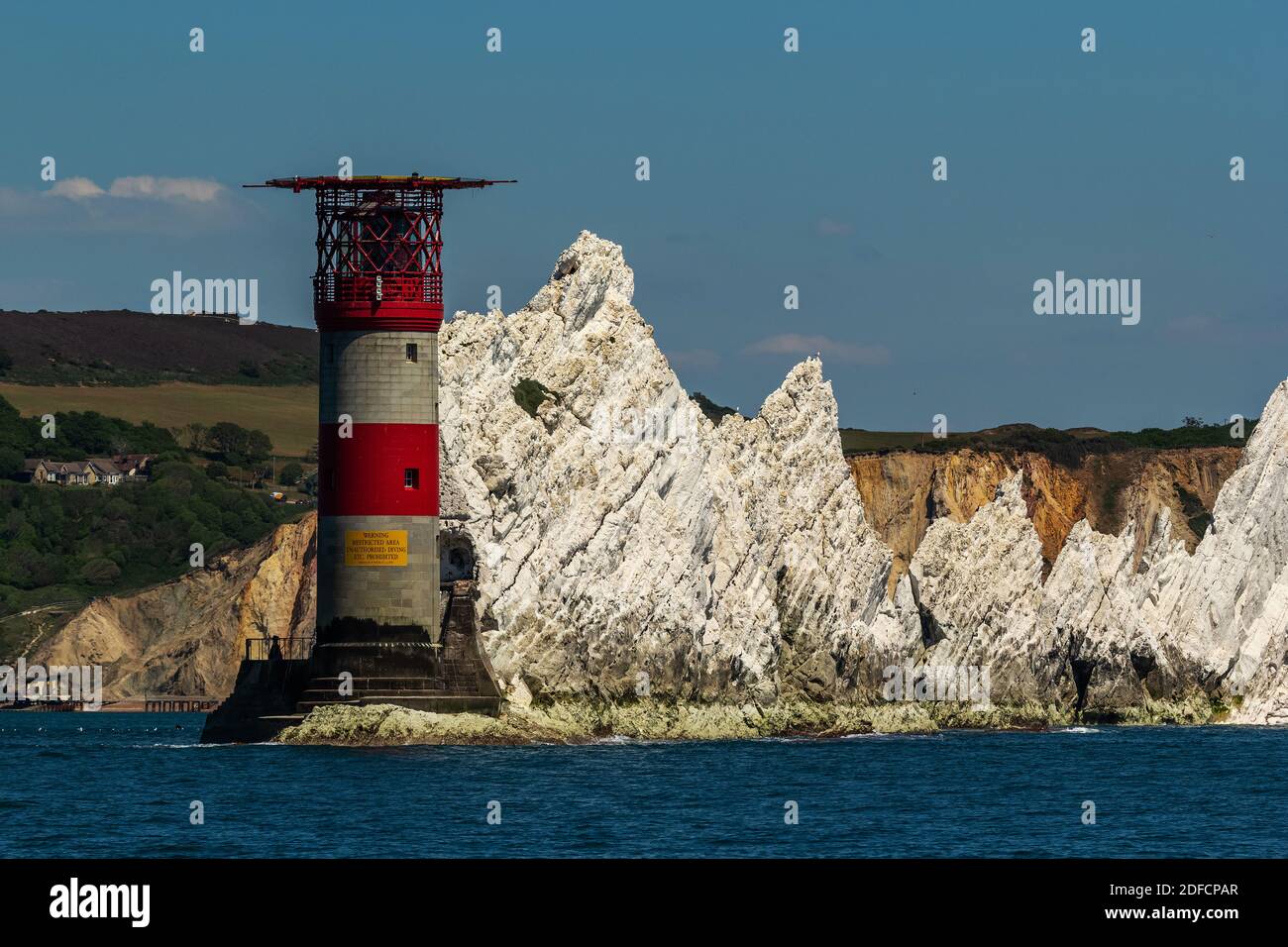 Needles Lighthouse by Isle of Wight Stock Photo - Alamy
