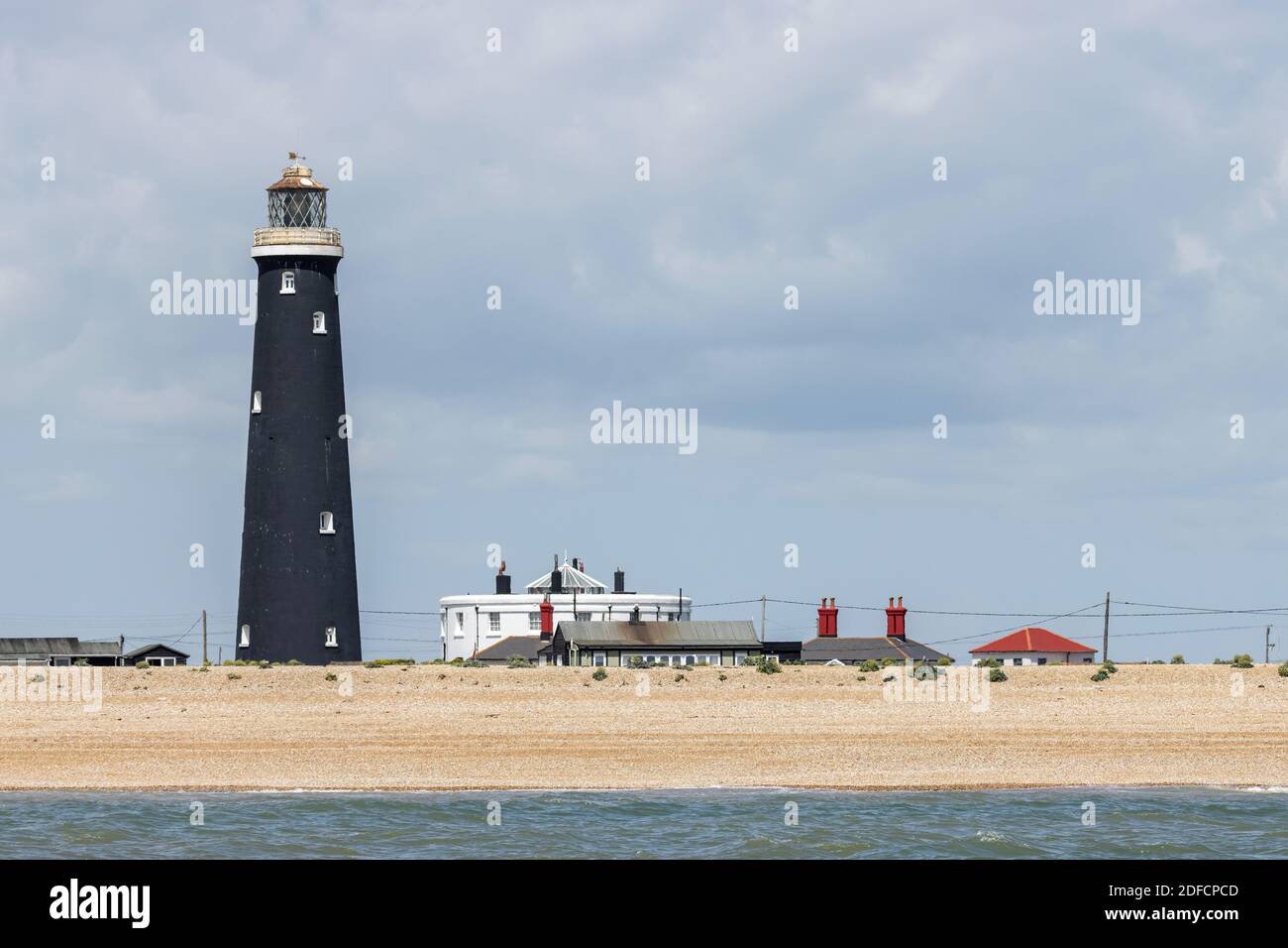 Old Dungeness Lighthouse, view from the sea Stock Photo - Alamy