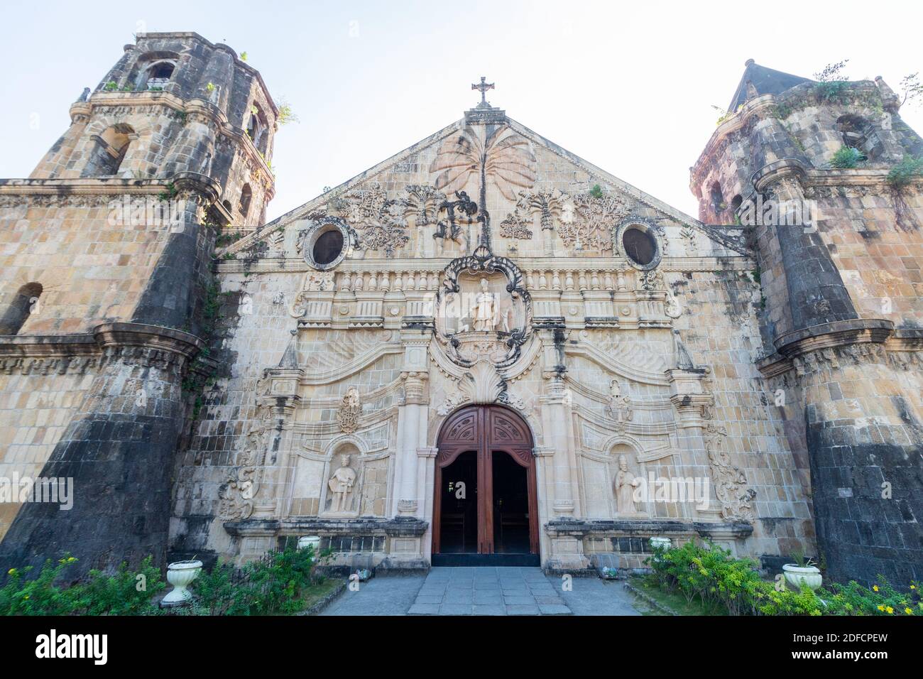 Facade of Miag-ao Church in Iloilo province, Philippines Stock Photo ...
