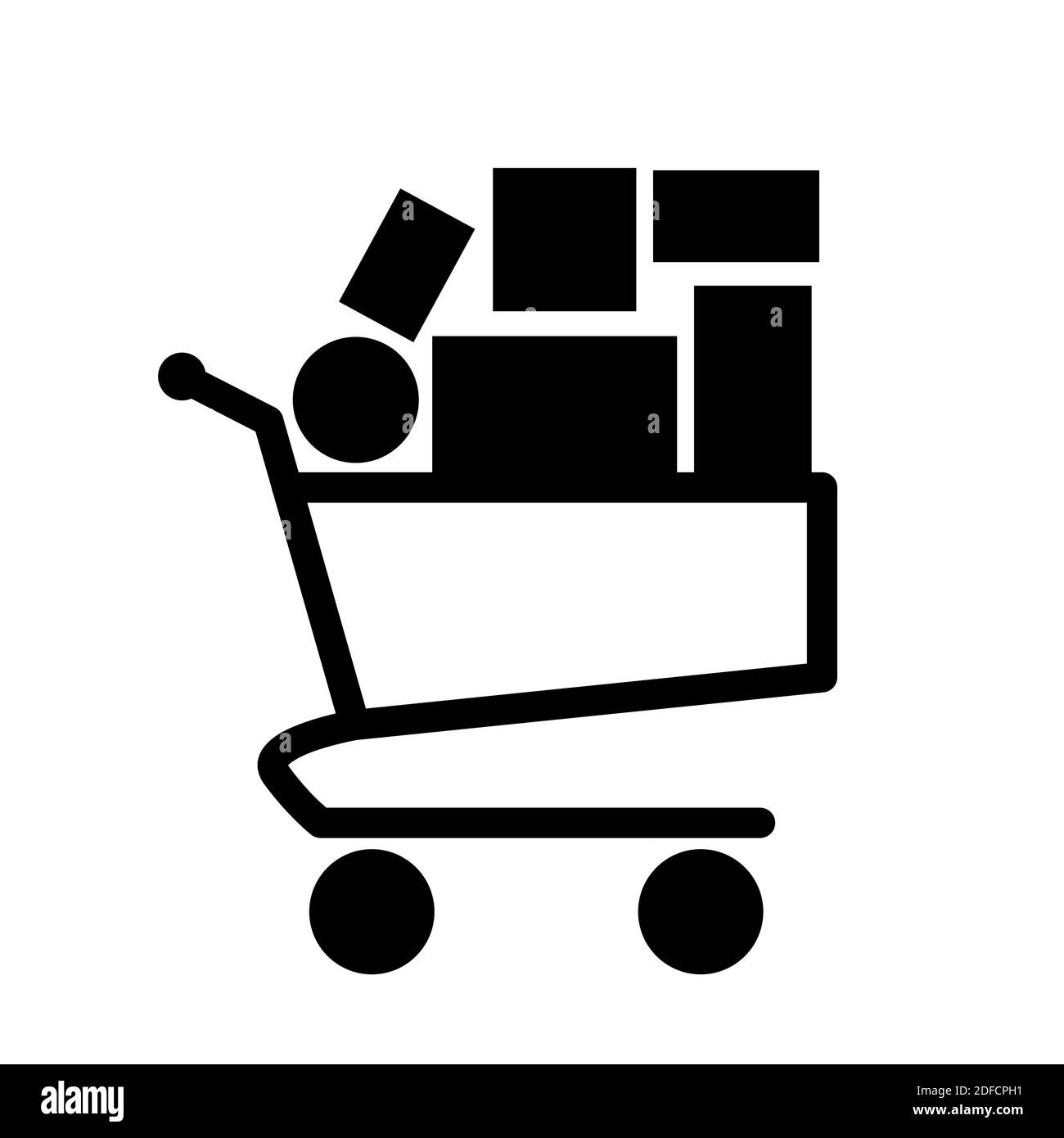 Full Shopping Cart or Trolley. Vector Image Stock Vector Image & Art ...