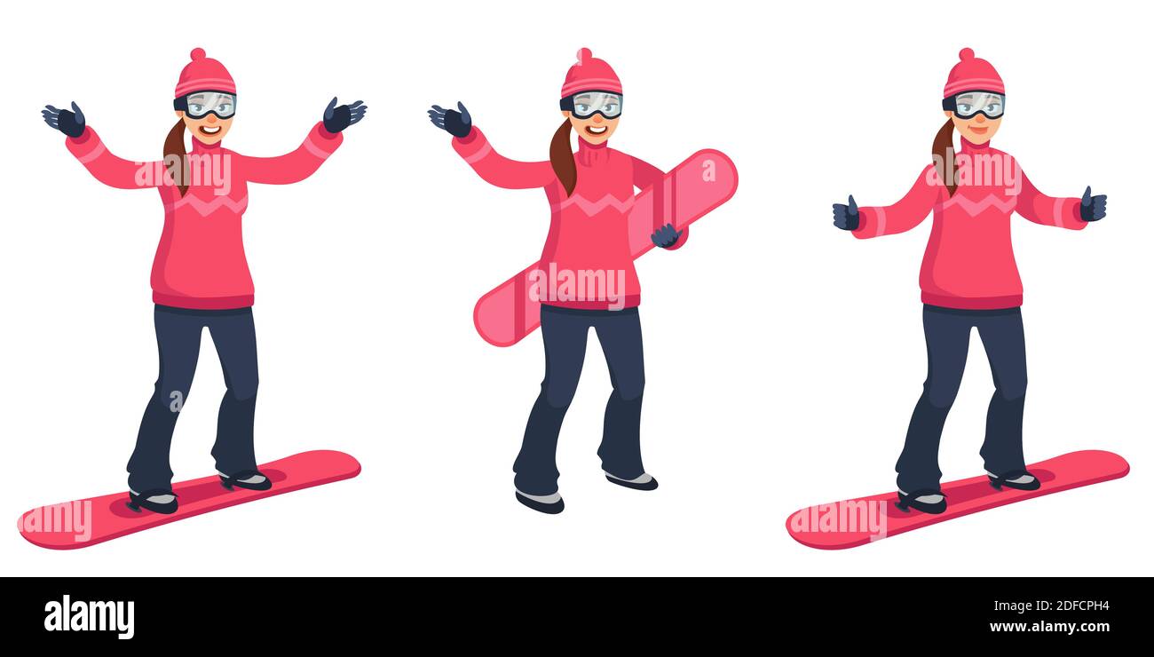 Cartoon snowboarder hi-res stock photography and images - Alamy