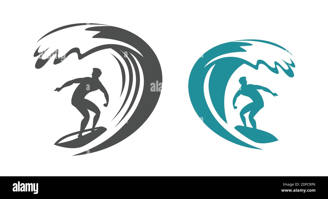 Surfing symbol. Surf emblem vector Stock Vector Image & Art - Alamy