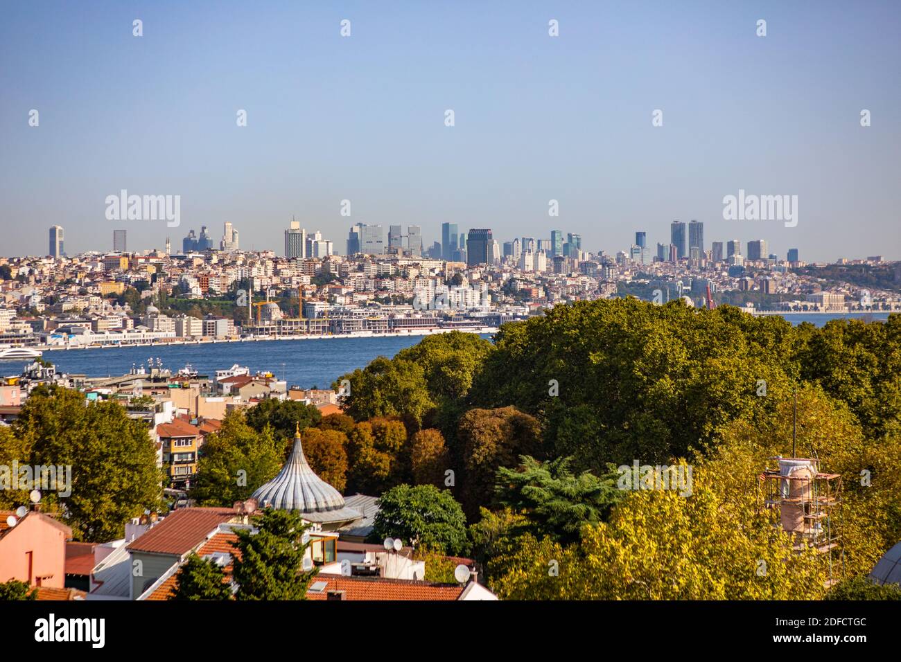 The streets of picturesque Istanbul with urban vistas mixed with ...