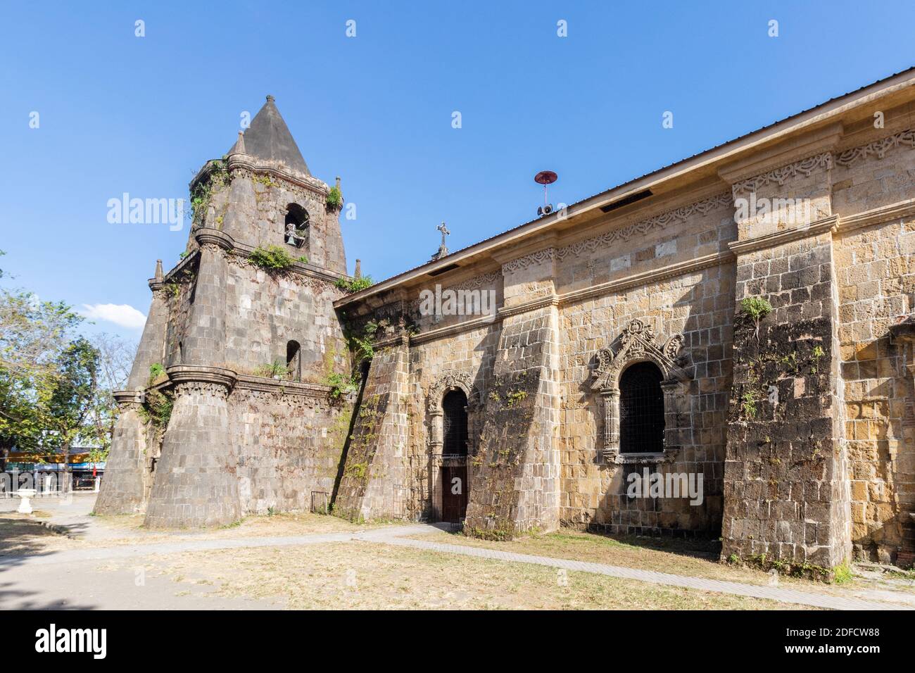 Belfry of Miag-ao Church in Iloilo province, Philippines Stock Photo ...