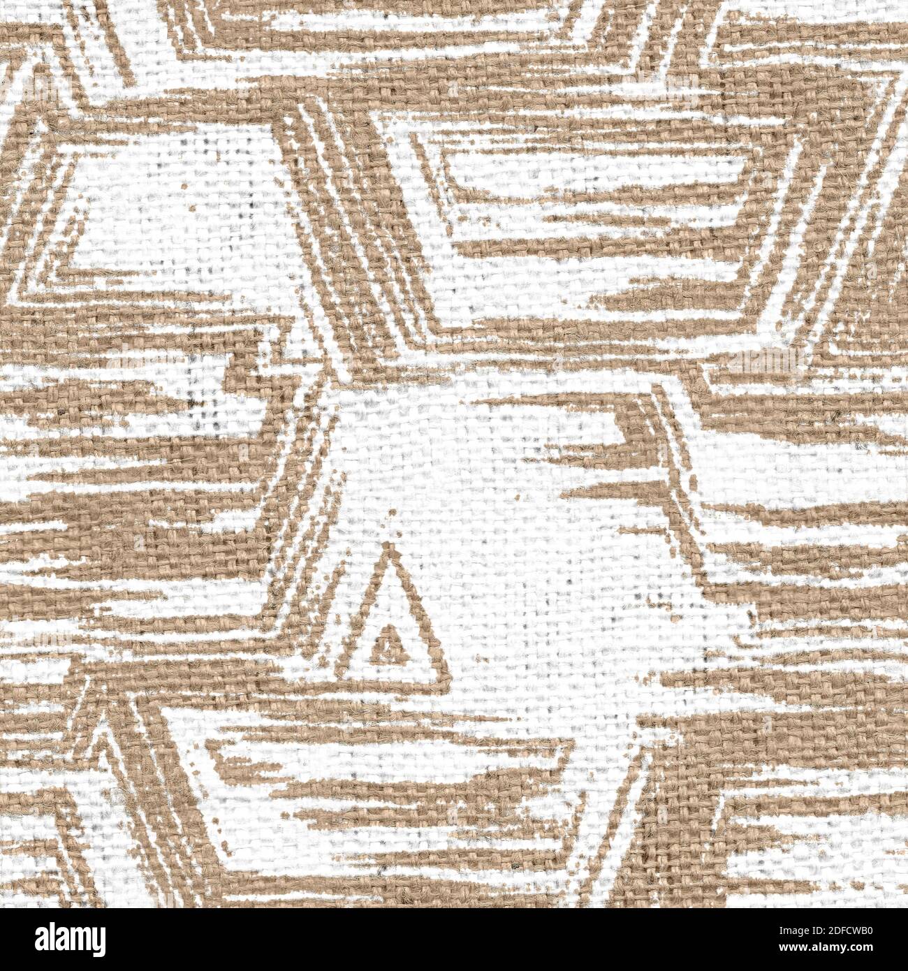 Seamless burlap with white paint pattern overlay Stock Photo - Alamy