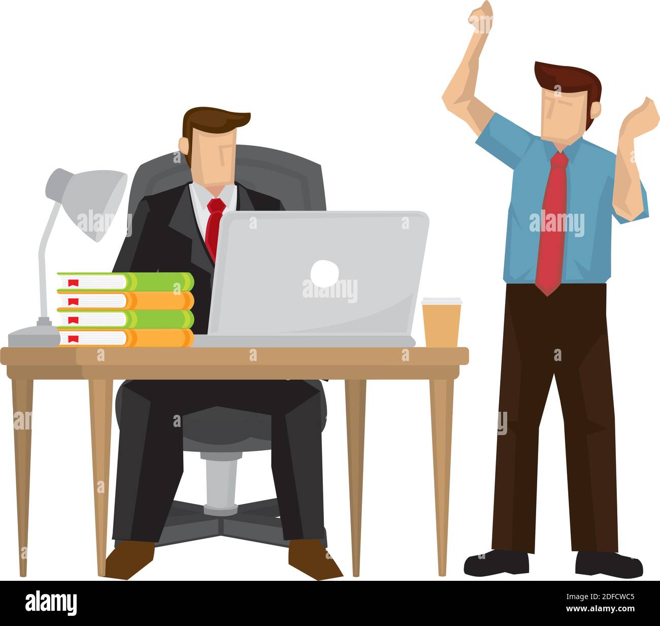 Workplace fight Stock Vector Images - Alamy