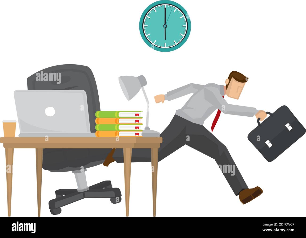 Leave in a hurry Stock Vector Images - Alamy