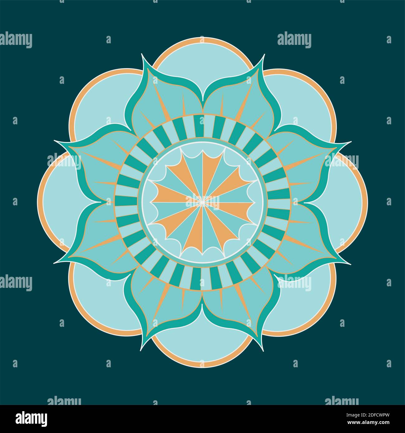 Intricate green mandala hi-res stock photography and images - Alamy