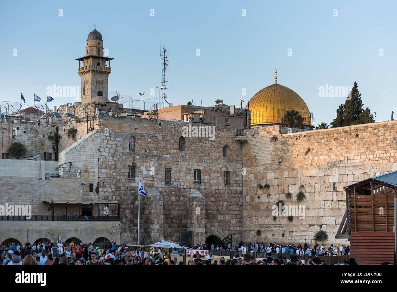 The Dome of the Rock, or called Qubbat al-Sakhra, and Bab al Silsila ...