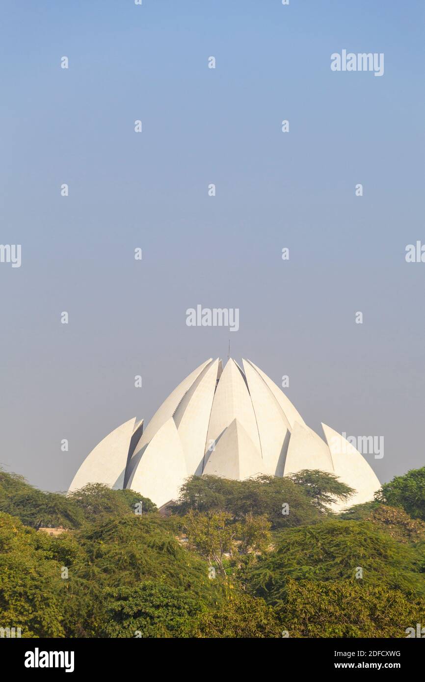 India, Delhi, New Delhi, Bahai House of Worship know as the The Lotus ...