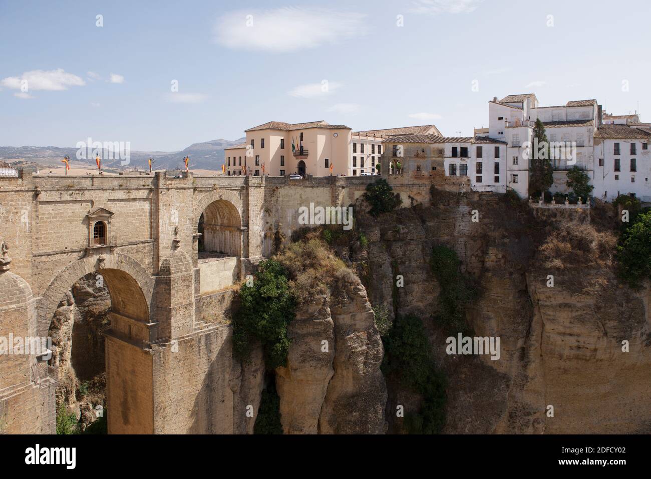 Historical bridge at Ronda, Spain Stock Photo - Alamy